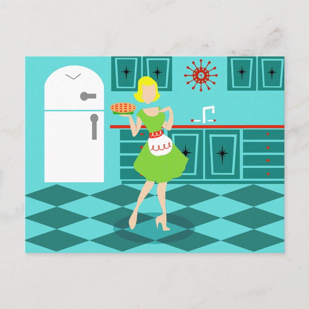 Retro Kitchen Postcard | Zazzle