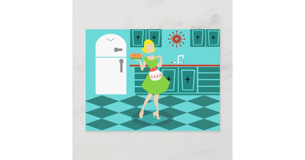 Retro Kitchen Postcard | Zazzle
