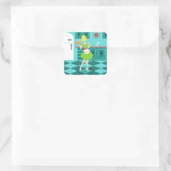 Retro Kitchen Stickers | Zazzle