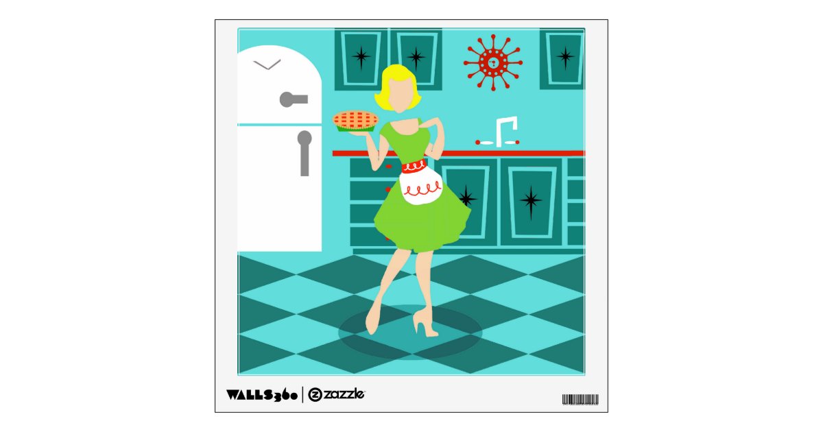 Retro Kitchen Wall Decal | Zazzle