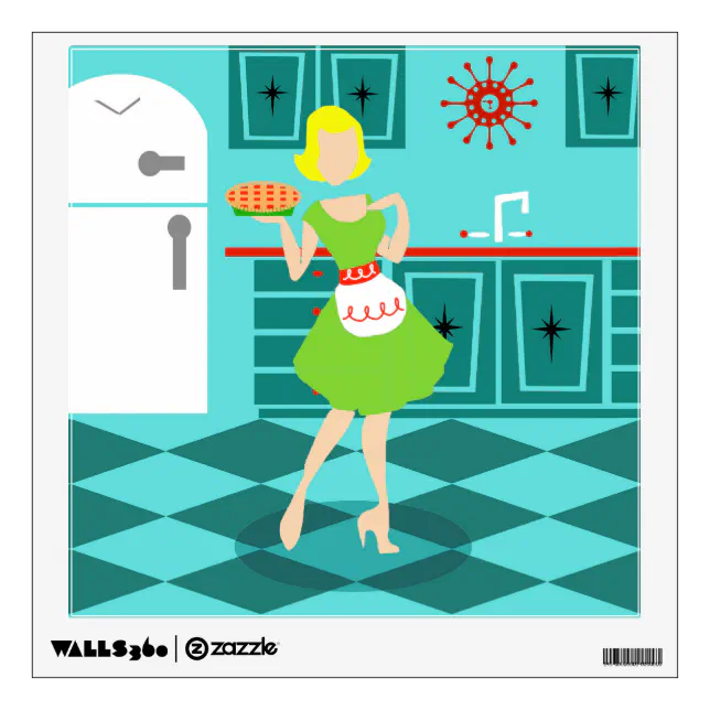 Retro Kitchen Wall Decal | Zazzle