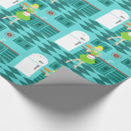 Retro Kitchen Wrapping Paper | Zazzle