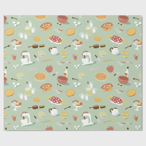 Retro Kitchen Wrapping Paper | Zazzle
