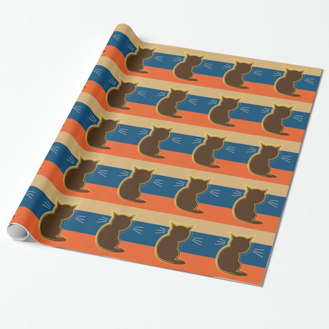 Retro Kitty Coco Wrapping Paper | Zazzle
