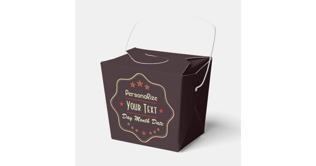 Retro Label Favor Boxes | Zazzle
