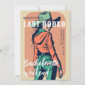 Retro Last Rodeo Poster Itinerary Bachelorette Invitation | Zazzle