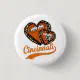 Retro Leopard Heart Cincinnati Football Lover Button | Zazzle