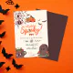 Retro Let's Get Spooky Halloween Party Invitation | Zazzle