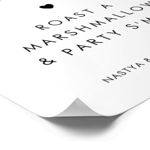 Retro Let's Get Toasted Marshmallow Wedding Sign | Zazzle