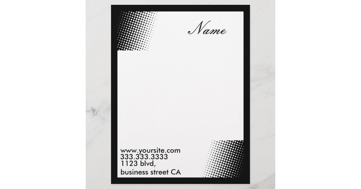 retro letterheads letterhead | Zazzle