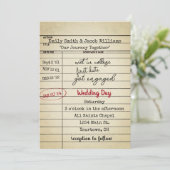 Retro Library Card Wedding Invite | Zazzle
