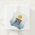 Retro Light Blue Business Qr Code Packaging Tags | Zazzle
