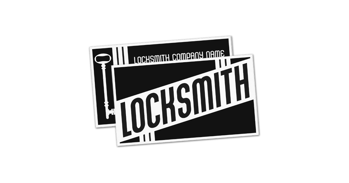 retro locksmith business card | Zazzle