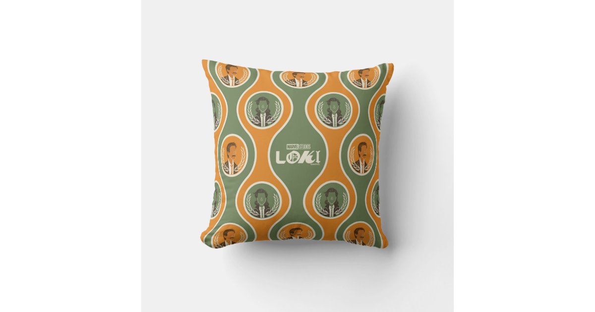 Retro Loki & Mobius Pattern Throw Pillow | Zazzle