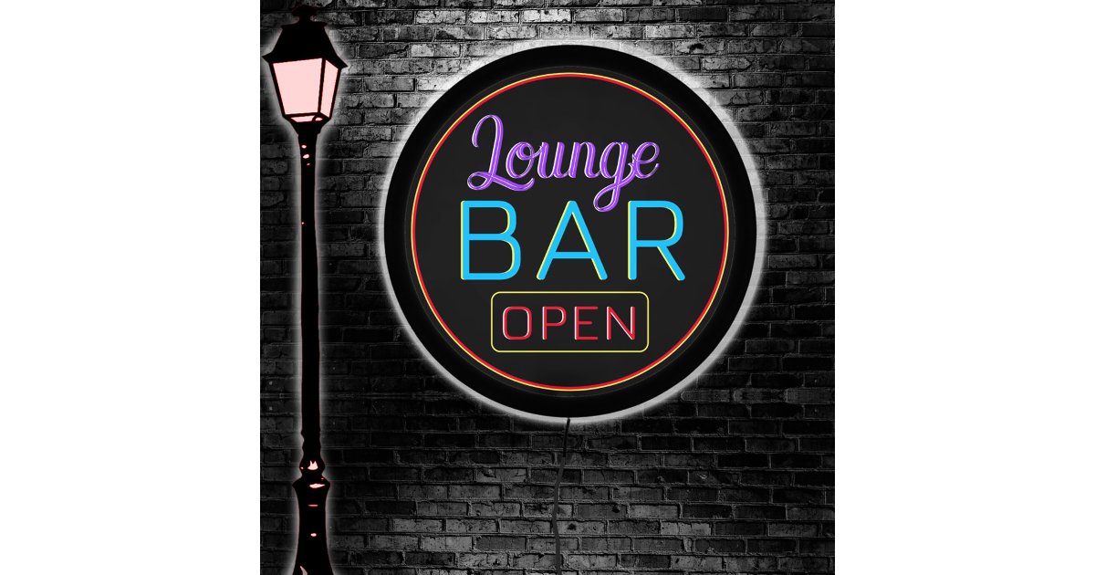 Retro Lounge Bar Open Sign | Zazzle