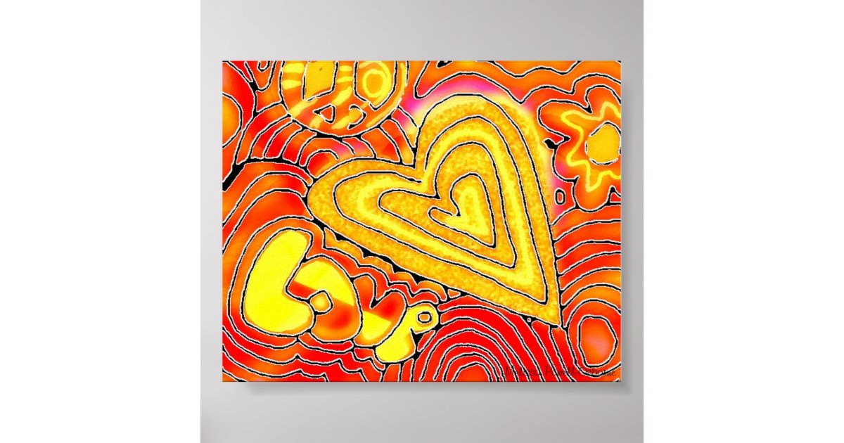 rETRO lOVE Poster | Zazzle