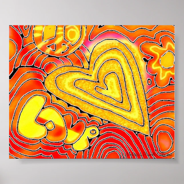 rETRO lOVE Poster | Zazzle