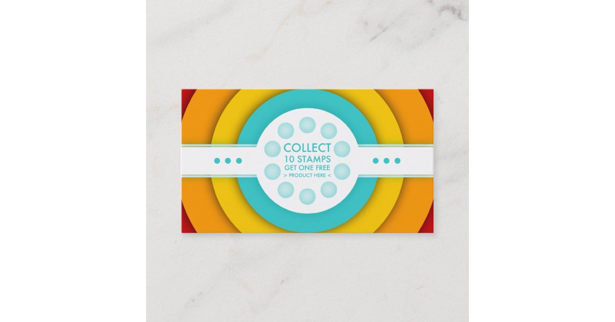 retro loyalty stamp card | Zazzle