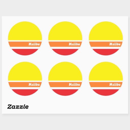 Retro Malibu sticker | Zazzle
