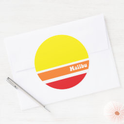 Retro Malibu sticker | Zazzle