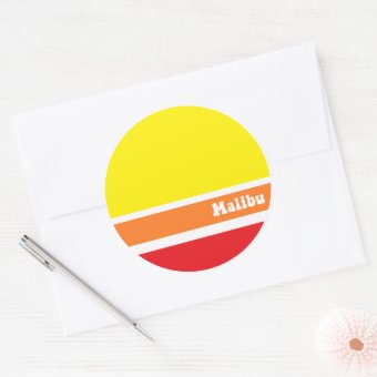 Retro Malibu sticker | Zazzle