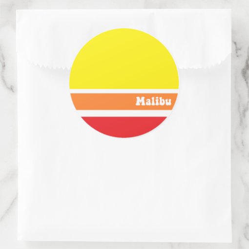 Retro Malibu sticker | Zazzle