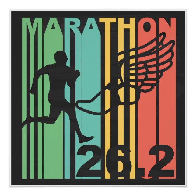 Retro Marathon Poster | Zazzle