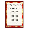 Retro Marquee Sign Wedding Reception Seating Chart Table Number | Zazzle