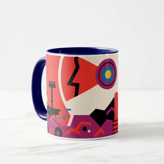 Retro Mars Historic Sites vacation poster Mug | Zazzle