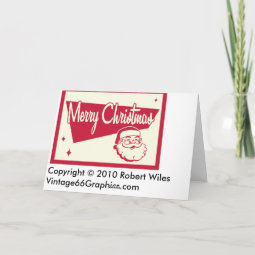 Retro MCM Christmas Card | Zazzle