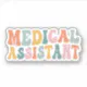 Retro Medical Assistant, Med Assistant Graduation Sticker | Zazzle