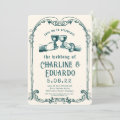 Retro Medieval engraving Art Wedding Invitation | Zazzle