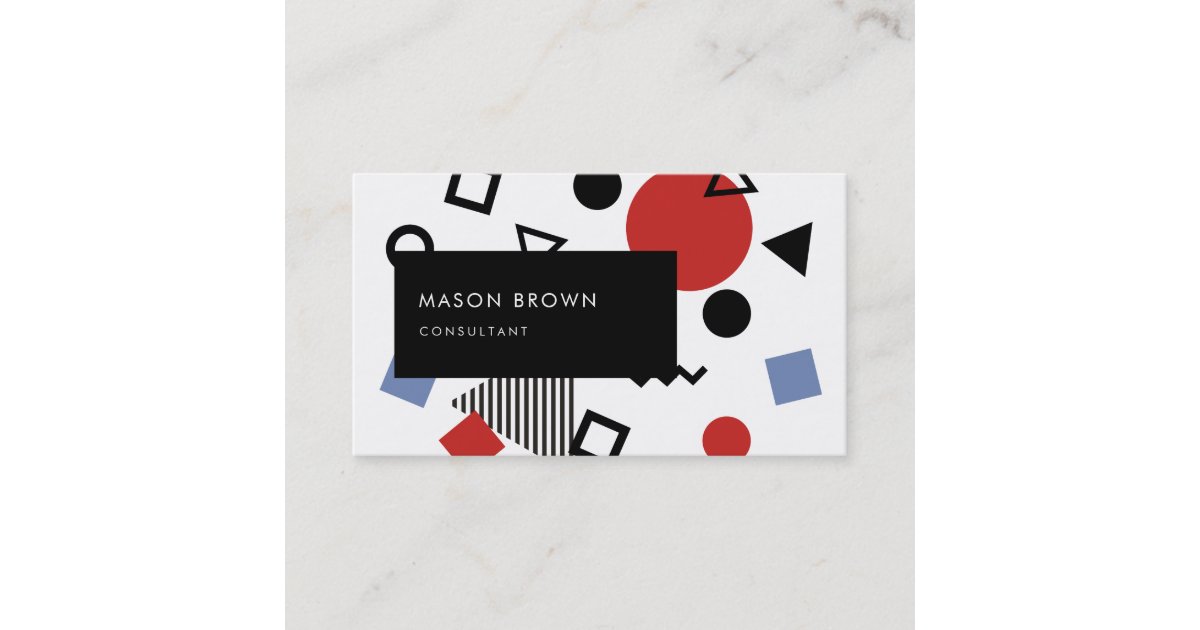Retro Memphis Design Pattern Business Card | Zazzle