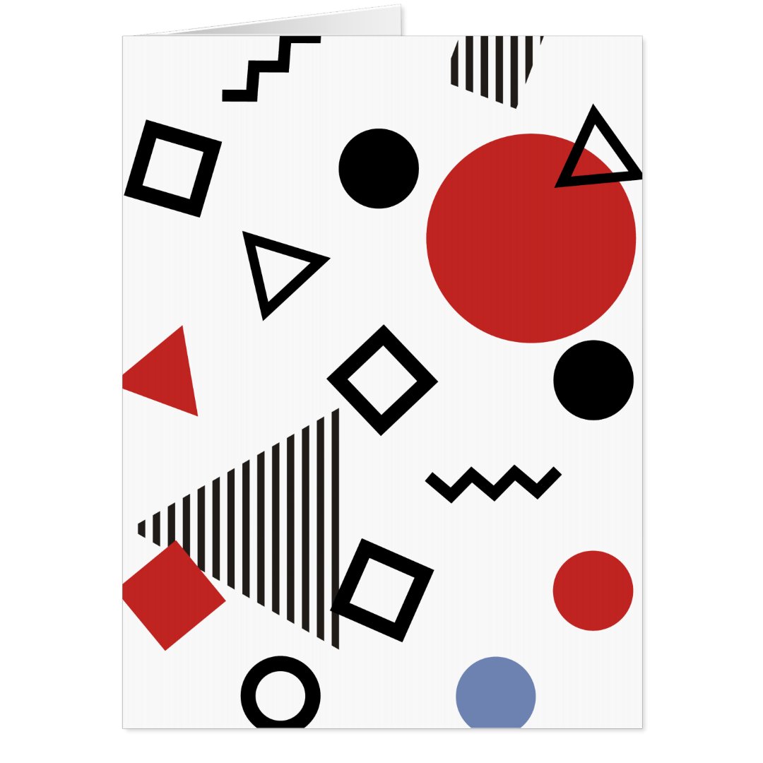 Retro Memphis Design Pattern Card | Zazzle