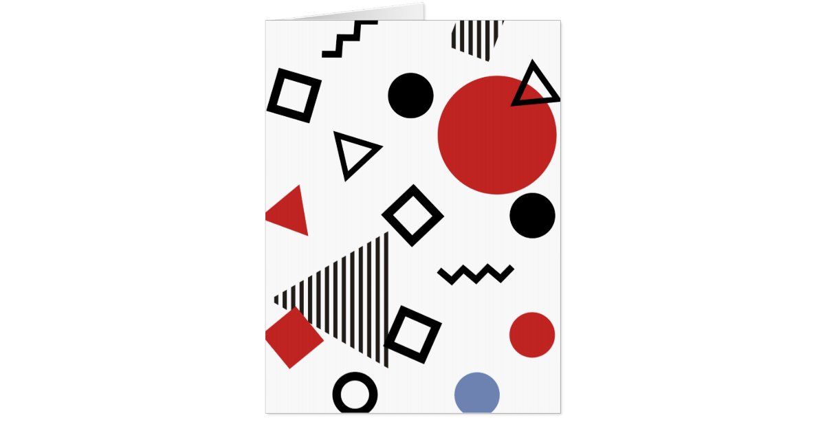 Retro Memphis Design Pattern Card | Zazzle