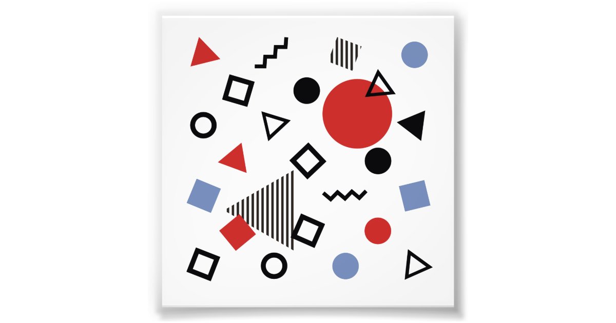 Retro Memphis Design Pattern Photo Print | Zazzle