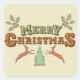 Retro Merry Christmas Square Sticker | Zazzle