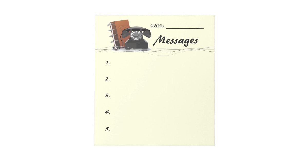Retro Message Pad | Zazzle