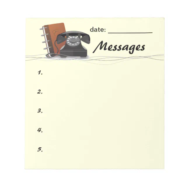 Retro Message Pad | Zazzle