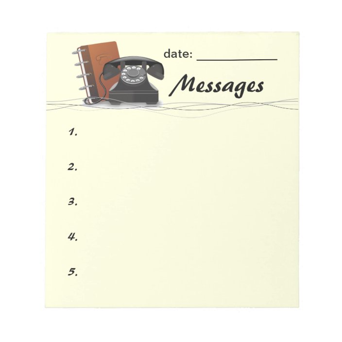 Retro Message Pad | Zazzle.com