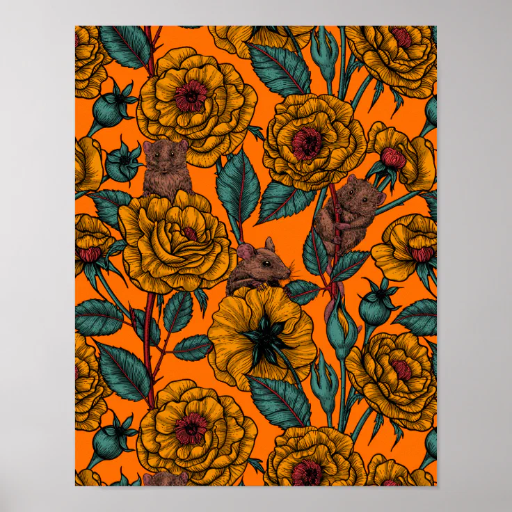 Retro mice party poster | Zazzle