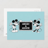 Retro Mickey & Minnie Postcard | Zazzle