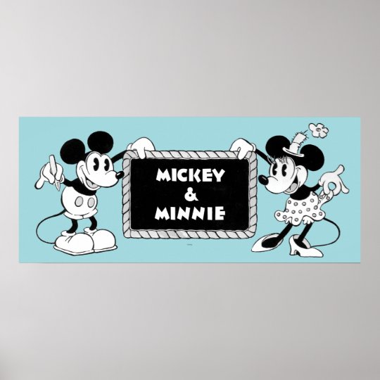 Retro Mickey & Minnie Poster | Zazzle.com