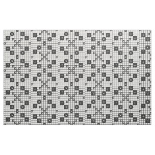 Crossword Puzzle Pattern Fabric | Zazzle