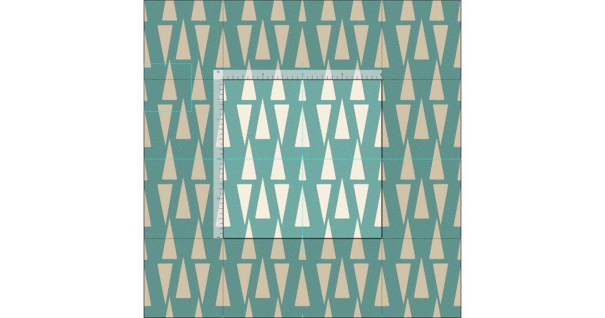 Retro Mid Century Geometric Pattern Fabric | Zazzle