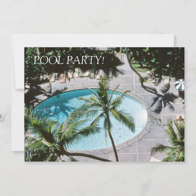 Retro Mid-century Inspired Pool Party 1950's Theme Invitation | Zazzle