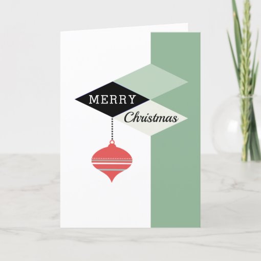 Retro Mid-Century Modern Christmas Holiday Card | Zazzle