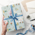Retro Mid-Century Modern Christmas Holiday Wrapping Paper | Zazzle