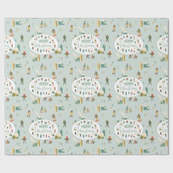 Retro Mid-Century Modern Christmas Holiday Wrapping Paper | Zazzle