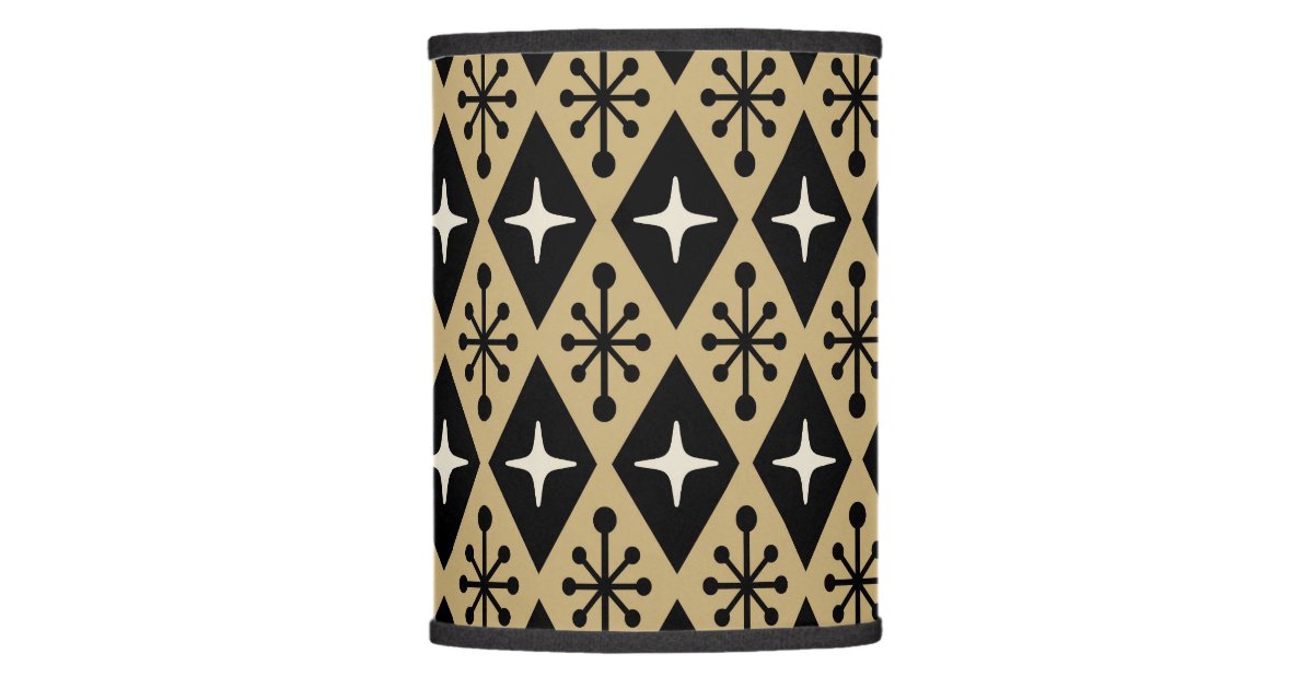 Retro Mid Century Modern Diamond Starburst Pattern Lamp Shade | Zazzle